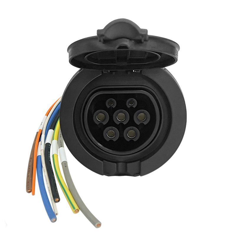 Type2 32A 3phase EV Outlet Socket for Charging Station Side from China ...